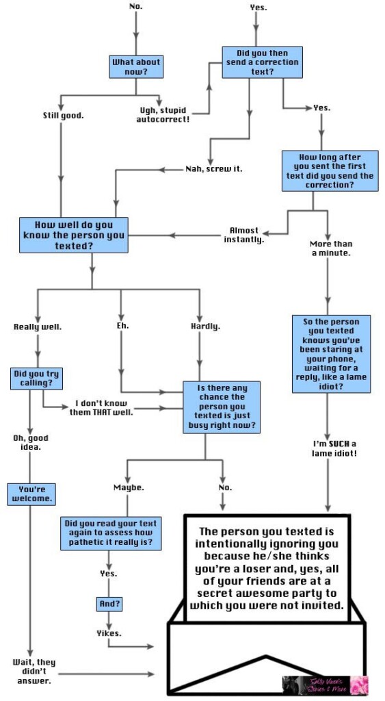 Flowchart: Why Hasn't the Person You Texted Responded Yet? - Salty ...