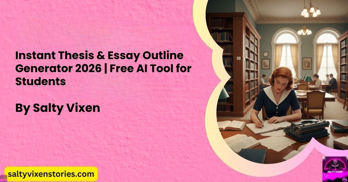 Instant Thesis & Essay Outline Generator 2026 | Free AI Tool for Students
