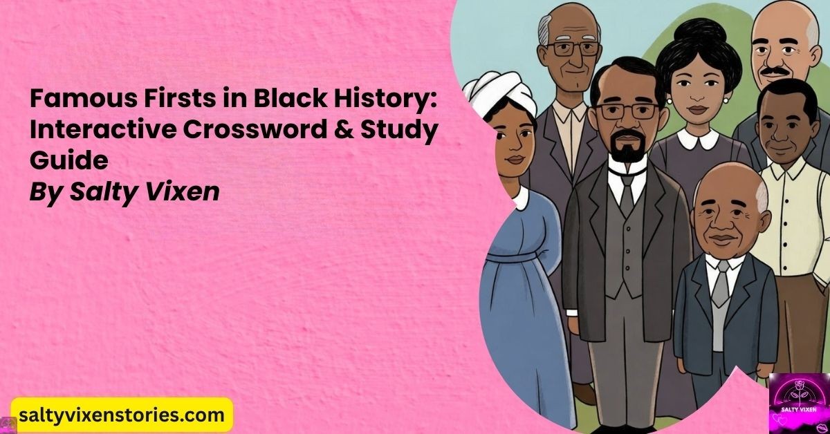 Famous Firsts in Black History: Interactive Crossword & Study Guide
